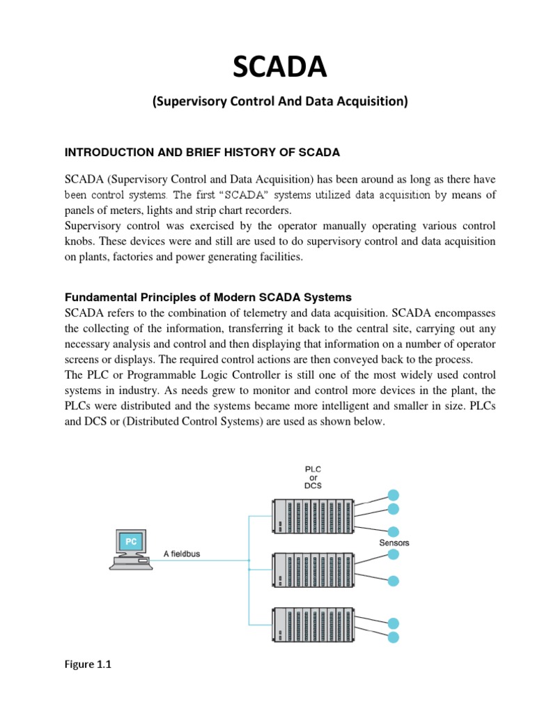 Scada: (Supervisory Control and Data Acquisition) | Download Free PDF ...