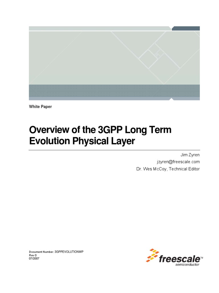 LTE Physical Layer | PDF | Orthogonal Frequency Division Multiplexing | Mimo
