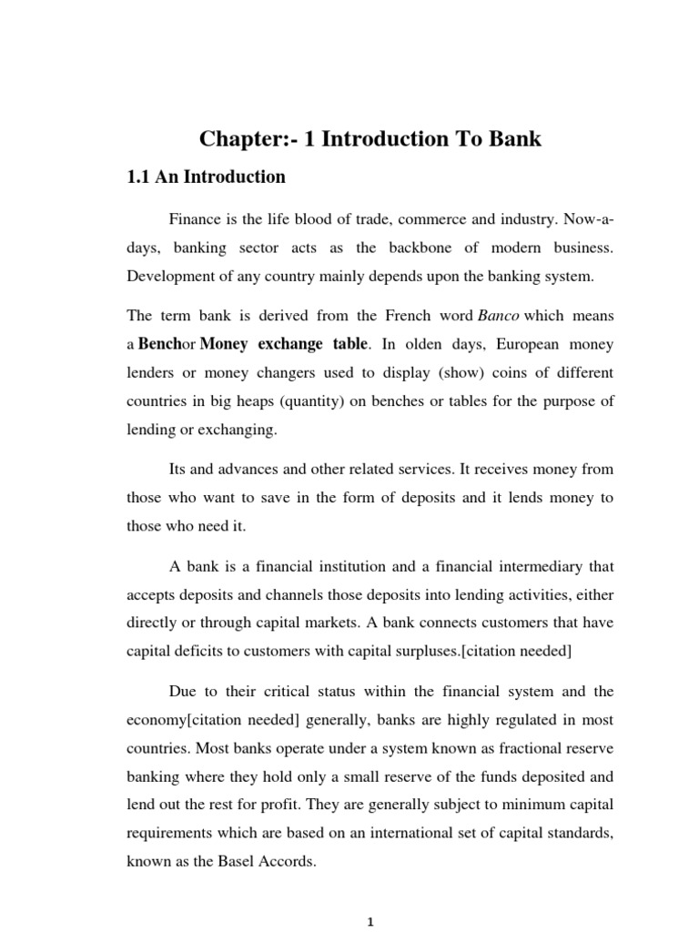 Chapter:-1 Introduction To Bank | PDF | Initial Public Offering ...