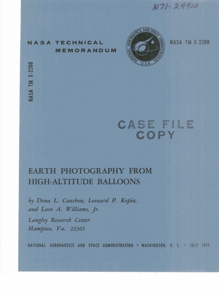 Nasa Balloon Survey | PDF | Camera Lens | Optical Filter