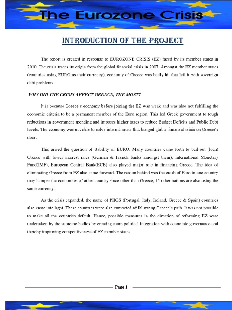 Final Project | Eurozone | Economic And Monetary Union Of The European ...