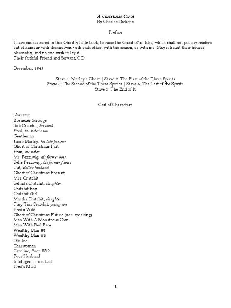 A Christmas Carol Play Version | PDF | Ebenezer Scrooge | A Christmas Carol