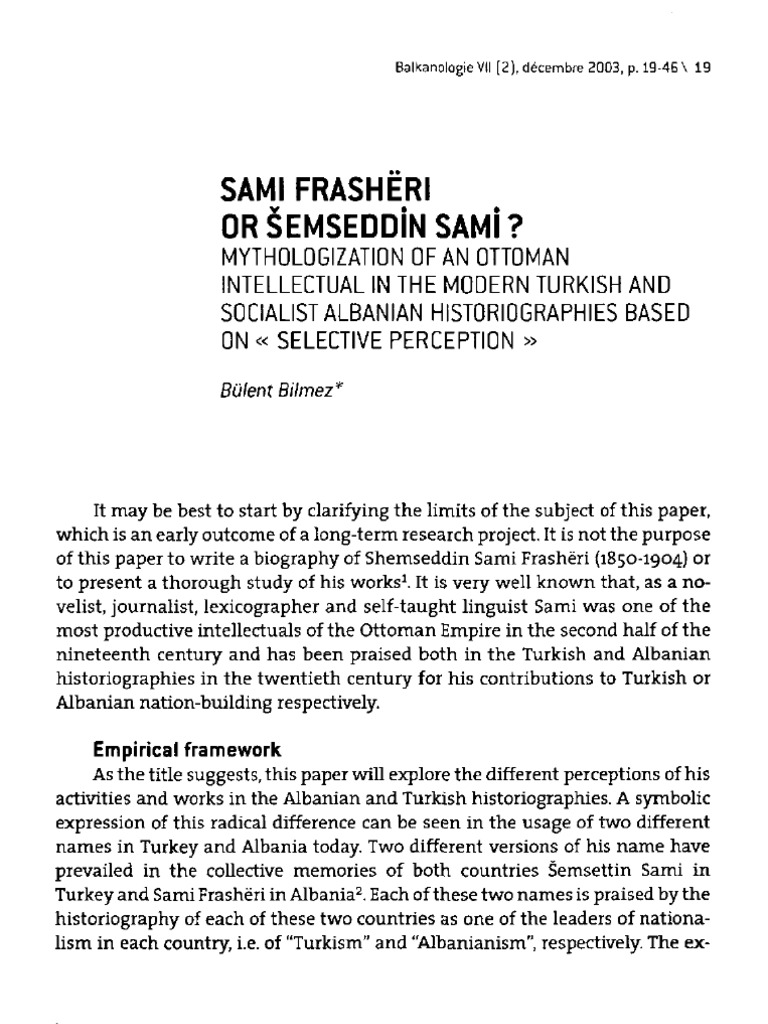 Sami Frasheri English | PDF | Ottoman Empire | Turkey