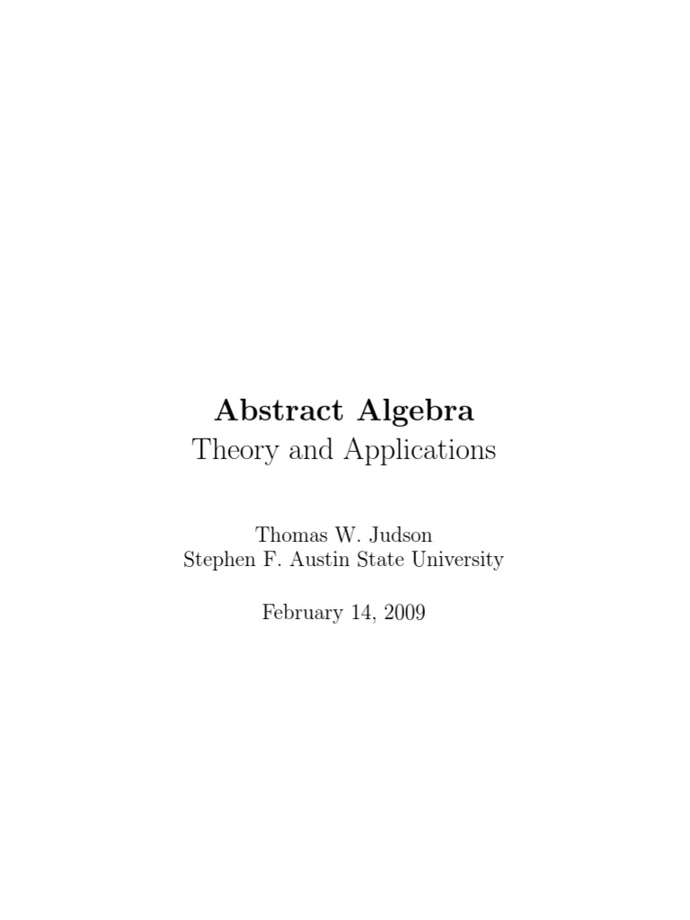 Abstract Algebra | PDF
