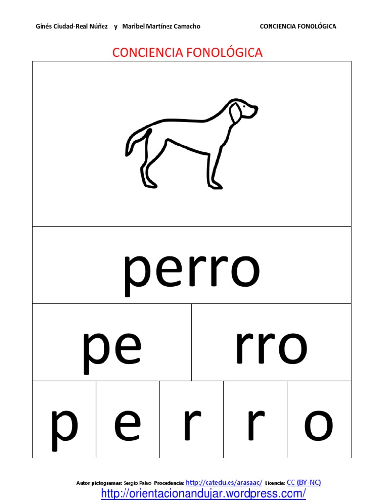 Conciencia Fonologica Palabras Silabas Letras Animales Fichas 1 35 | PDF