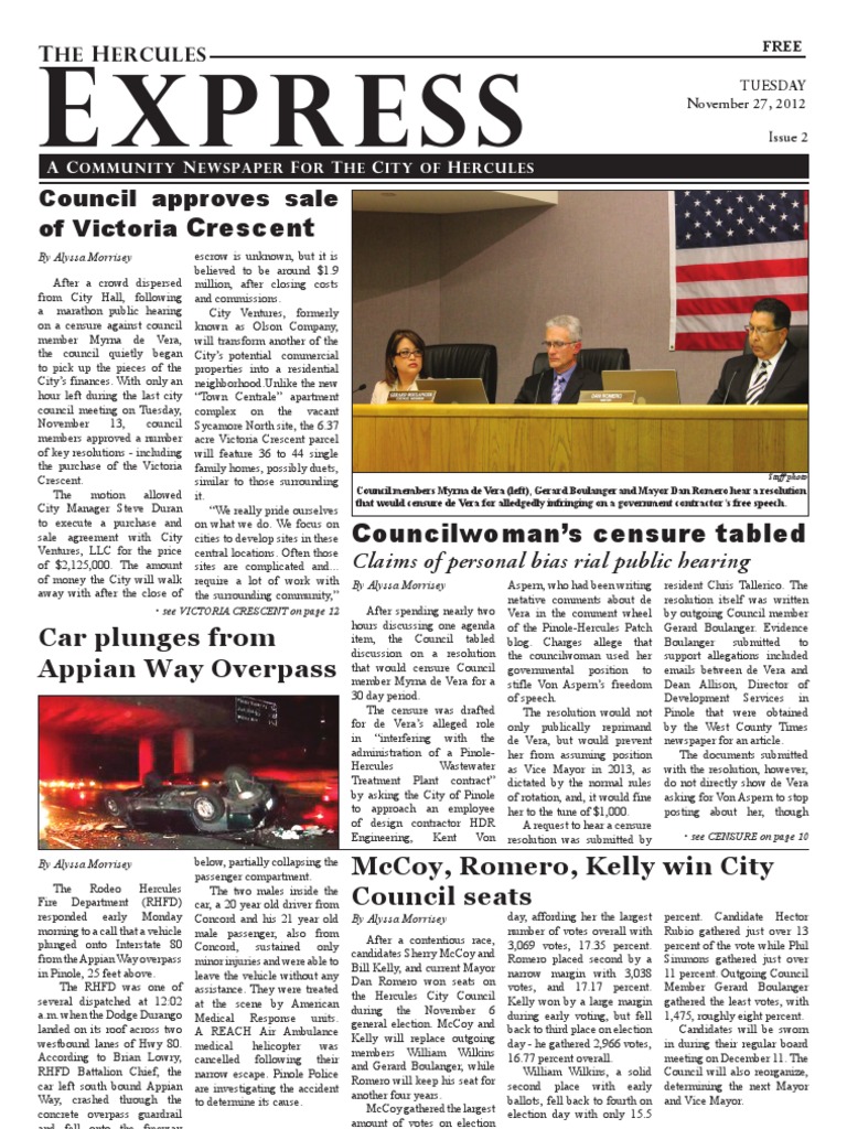 The Hercules Express - Issue 2 | PDF | Newspapers | Air Pollution