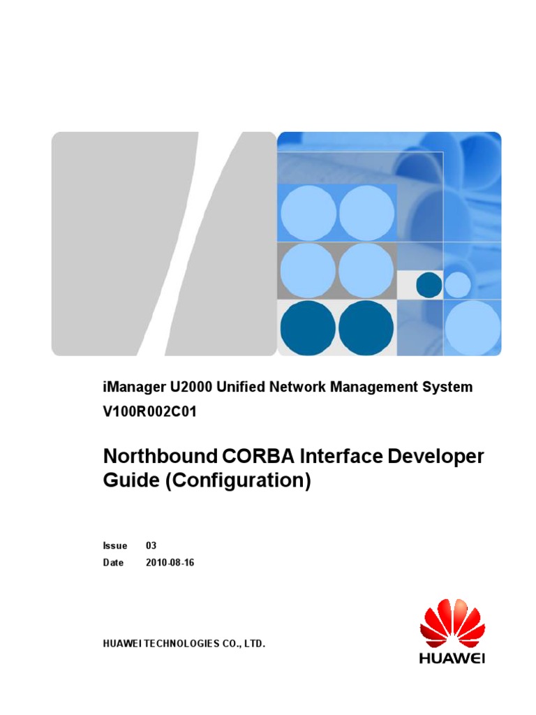 Huawei Imanager U2000 Northbound CORBA Interface Developer Guide ...