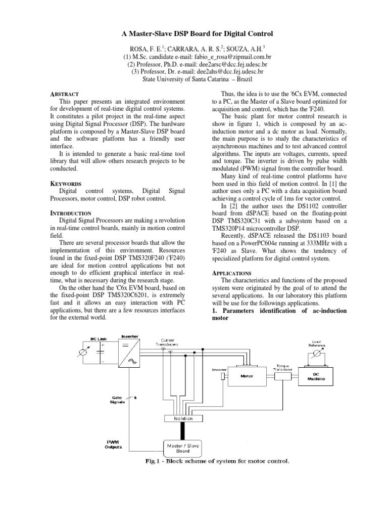 An Integrated Master-Slave DSP Environment for Real-Time Digital Control Development and ...