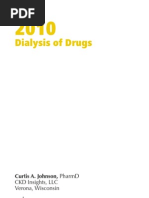 The Dialysis of Drugs 2011 | PDF | Dialysis | Hemodialysis