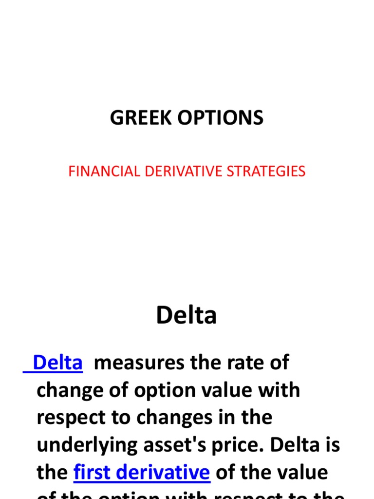 Greek Option | PDF | Greeks (Finance) | Moneyness