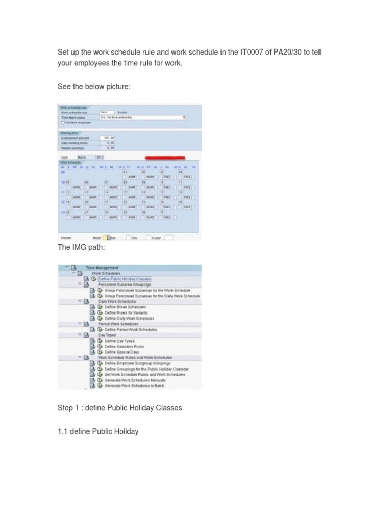 Sap HR Define Work Schedule Rule | PDF | Computing | Software