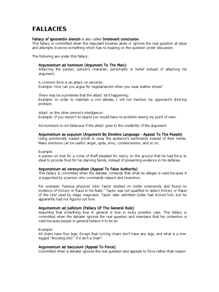 Logical Fallacies Explained | PDF | Fallacy | Philosophical Methodology