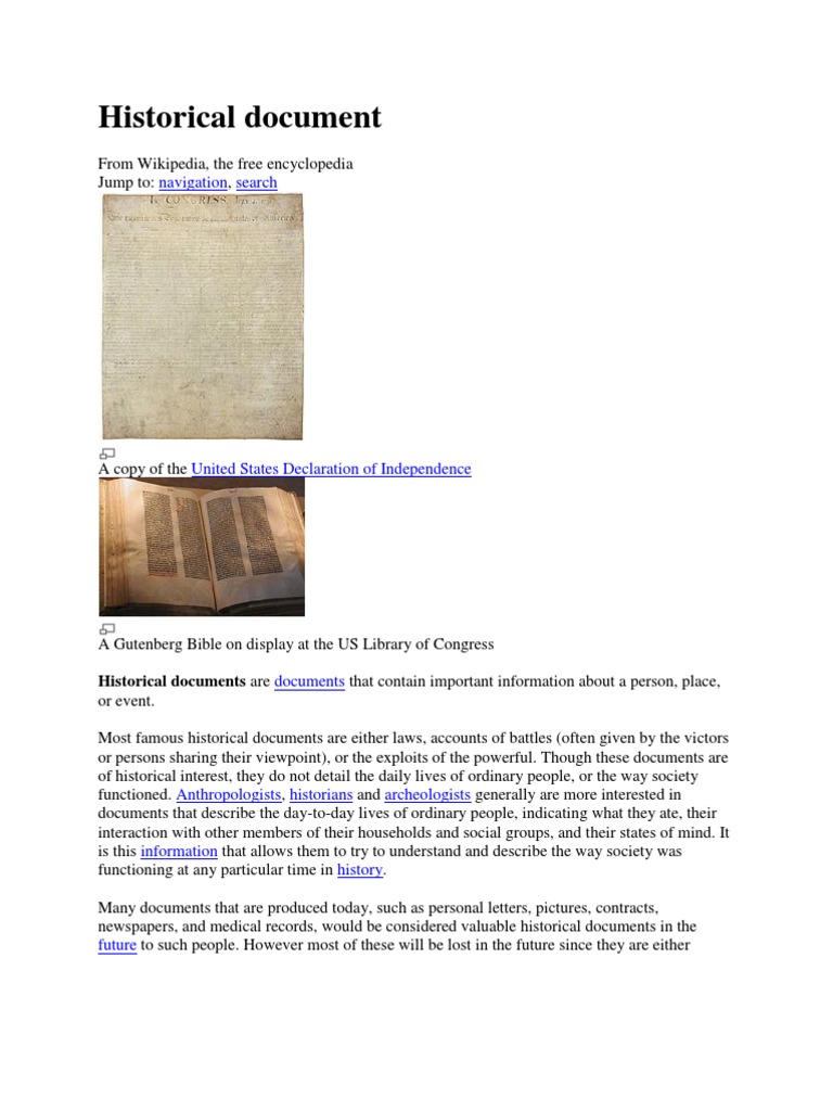 Overview of Historical Documents | PDF | Information Science | Writing