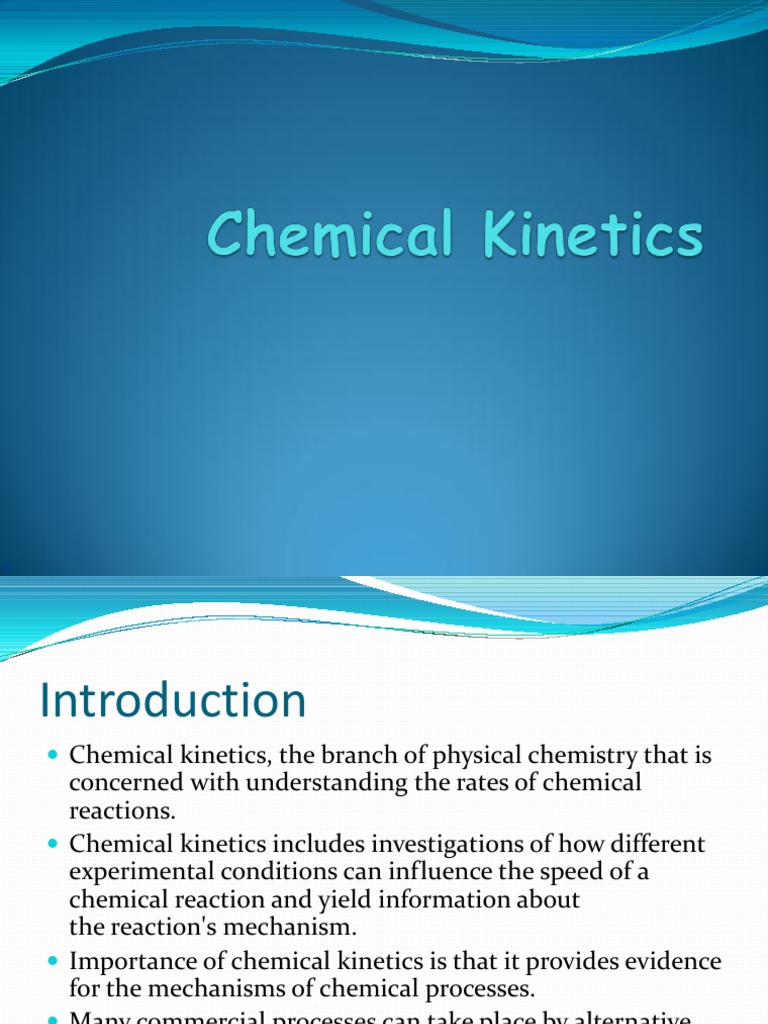 Introduction to Chemical Kinetics | PDF