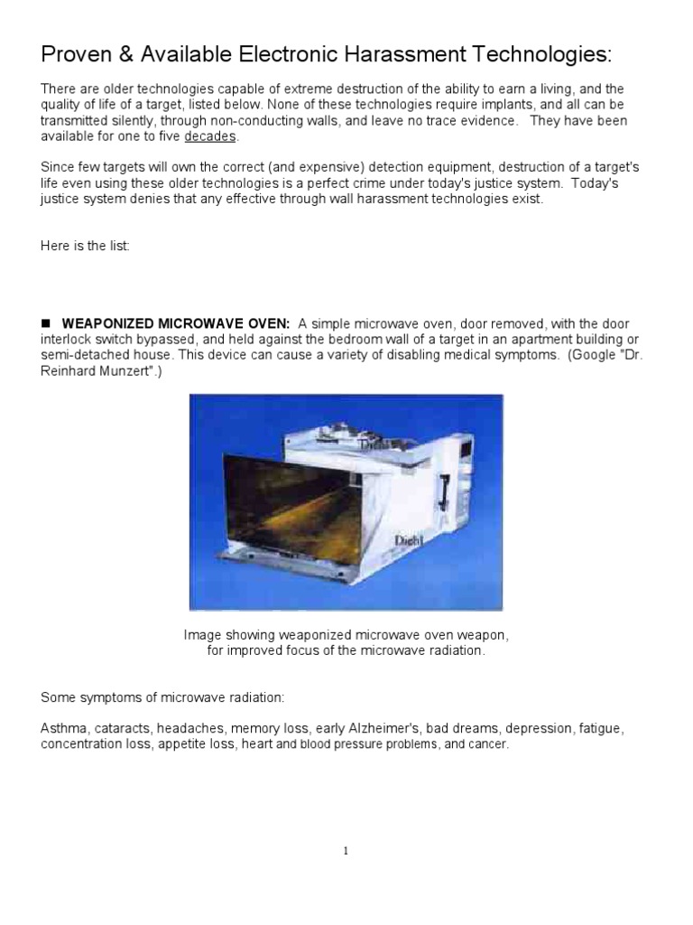 V2K Harassment Technologies Explained | PDF