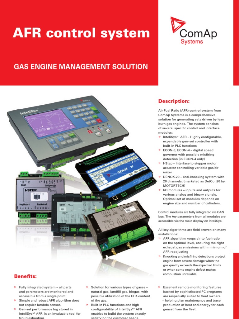 AFR Data Sheet | PDF | Control System | Cogeneration