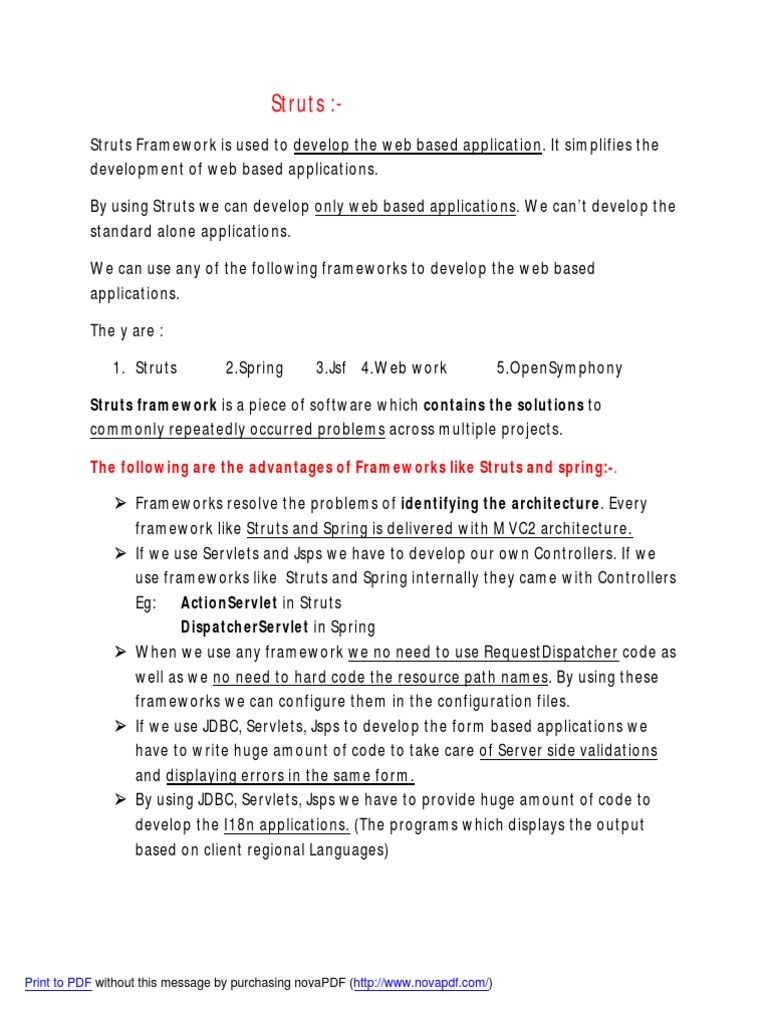 Struts Notes | PDF | Java Server Pages | Eclipse (Software)