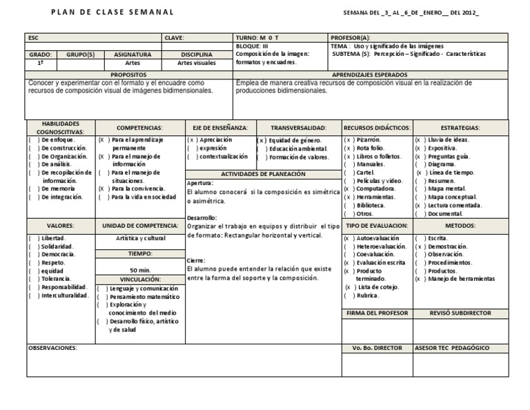 Formato de Artes Visuales | PDF