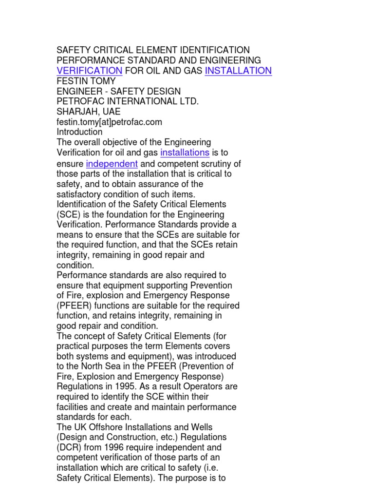 Safety Critical Element Identification | PDF | Reliability Engineering ...