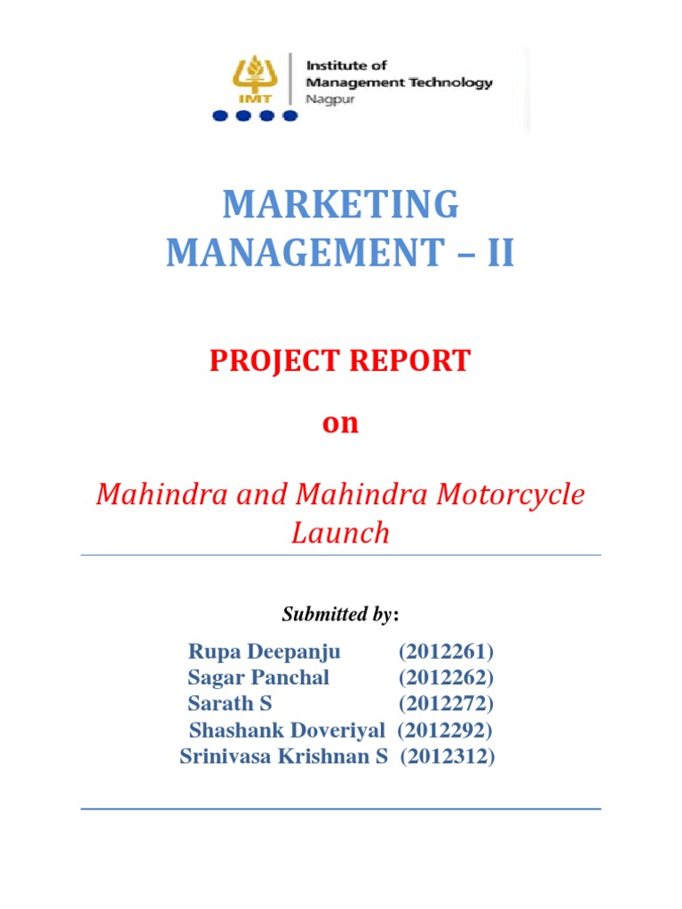 M&M Motorcycle Report Final | PDF | Behavior | Economic Growth