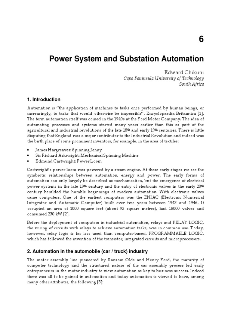 InTech-Power System and Substation Automation | PDF