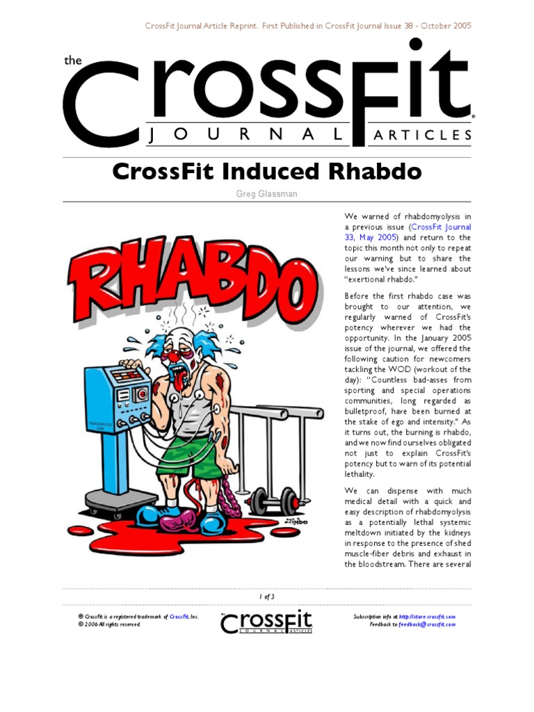 Rhabdo Crossfit Journal | Physical Exercise | Recreation
