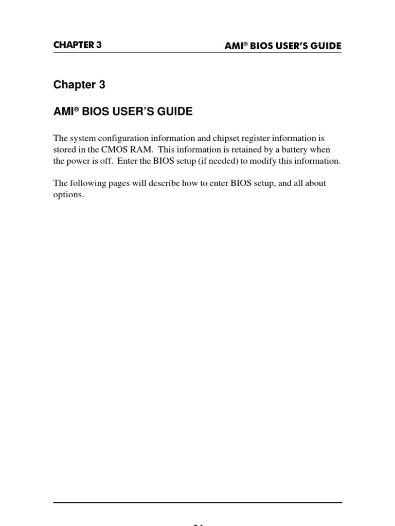 Ami Bios Users Guide | PDF | Bios | Booting