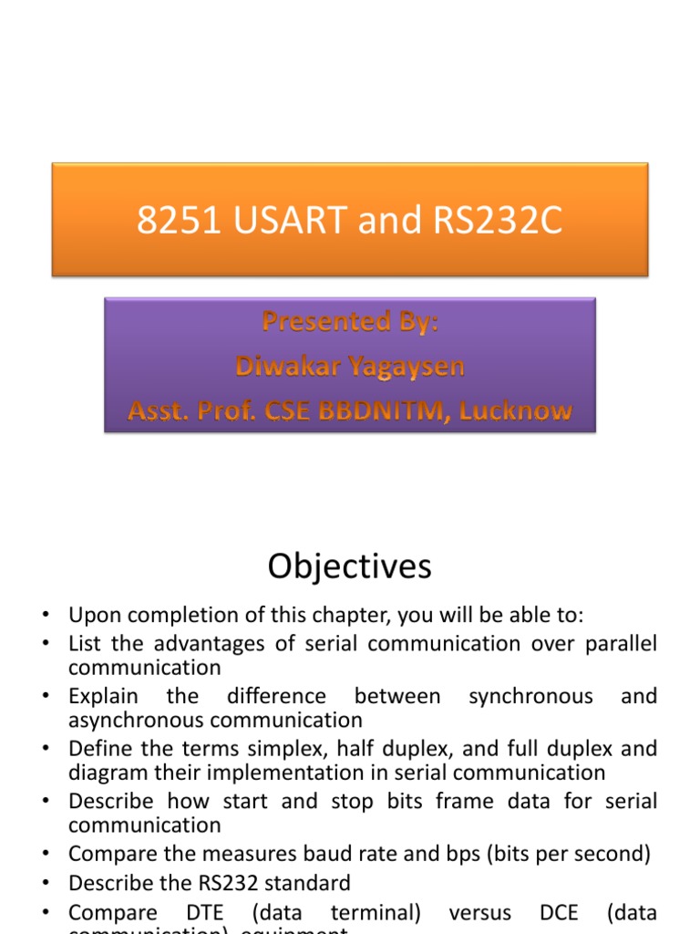 Intel 8251 USART | PDF | Data Transmission | Digital Electronics
