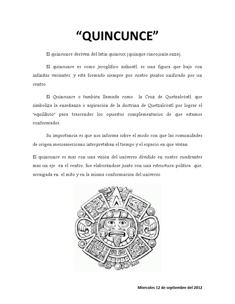 Significado del Quincunce Mexica | PDF | Filosofía
