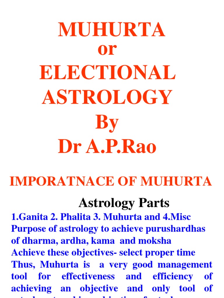 Muhurta | PDF | Hindu Astrology | Astrology