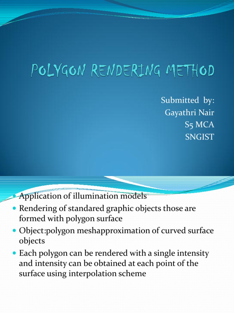 Polygon Rendering Method | PDF | Rendering (Computer Graphics) | Multidimensional Signal Processing