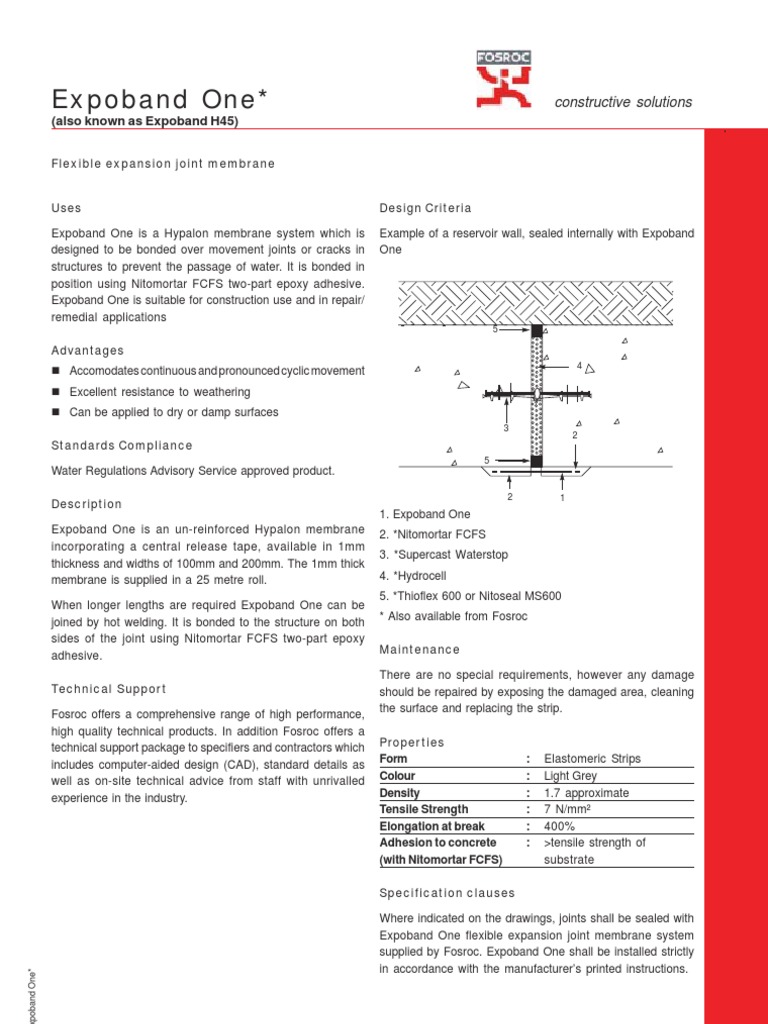 Expoband One | PDF | Adhesive | Concrete