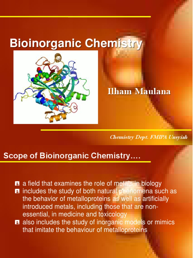 Bioinorganic Chemistry FKIP | PDF | Bioinorganic Chemistry | Chemistry