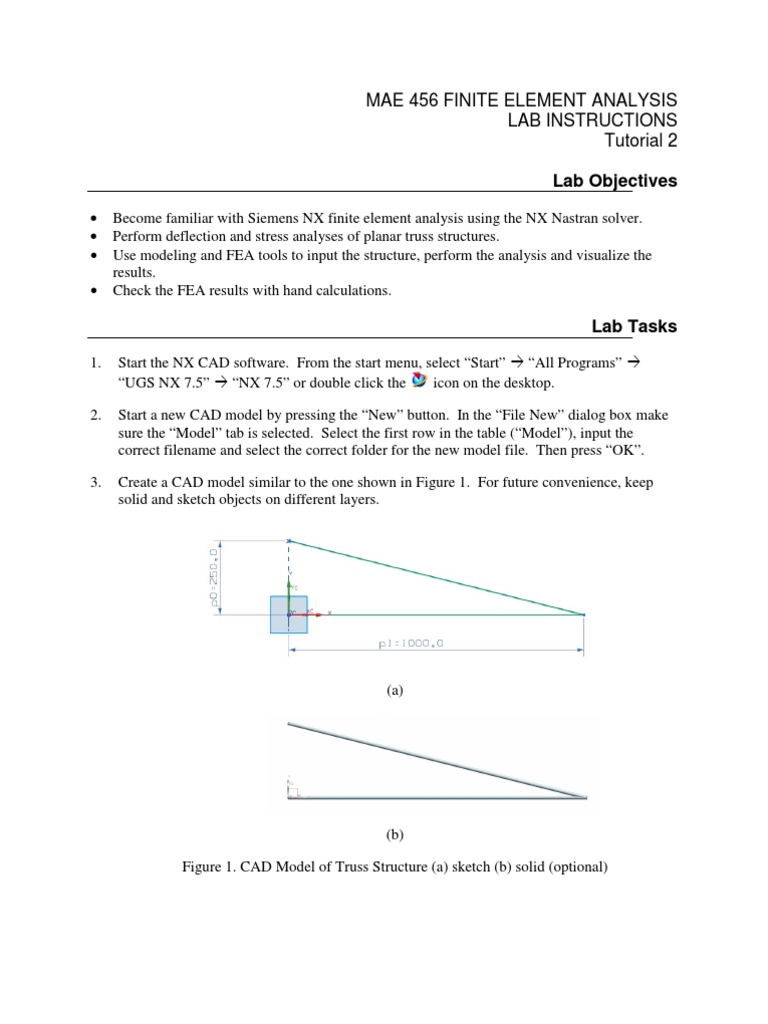 Tutorial - 2 - Mae 456 Finite Element Analysis | PDF | Finite Element Method | Stress (Mechanics)
