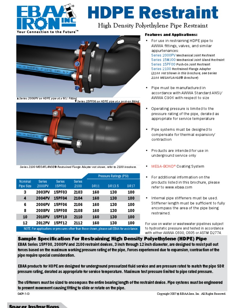 Brochure Hdpe | PDF | Pipe (Fluid Conveyance) | Screw