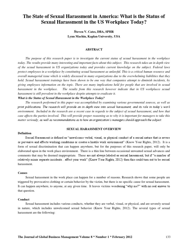 18 Steven Cates | PDF | Sexual Harassment | Hostile Work Environment