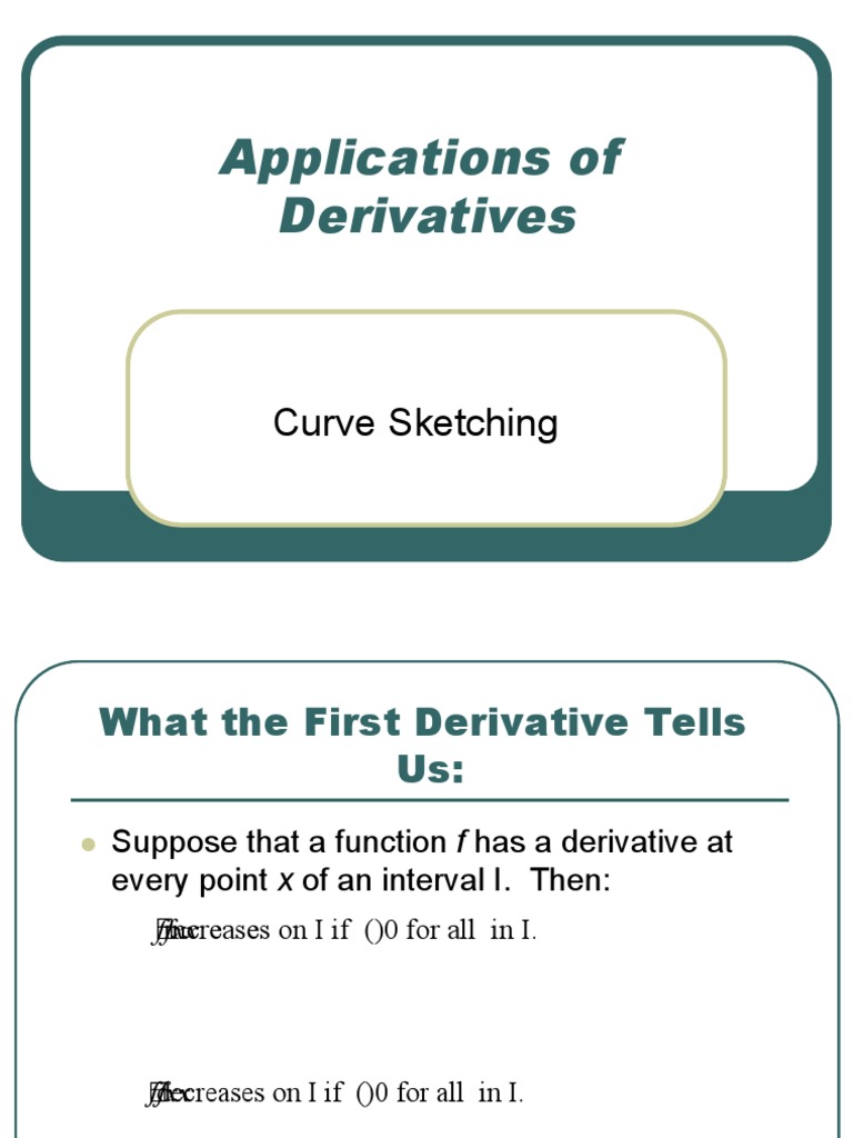 Derivatives: Curve Sketching Guide | PDF | Maxima And Minima | Derivative