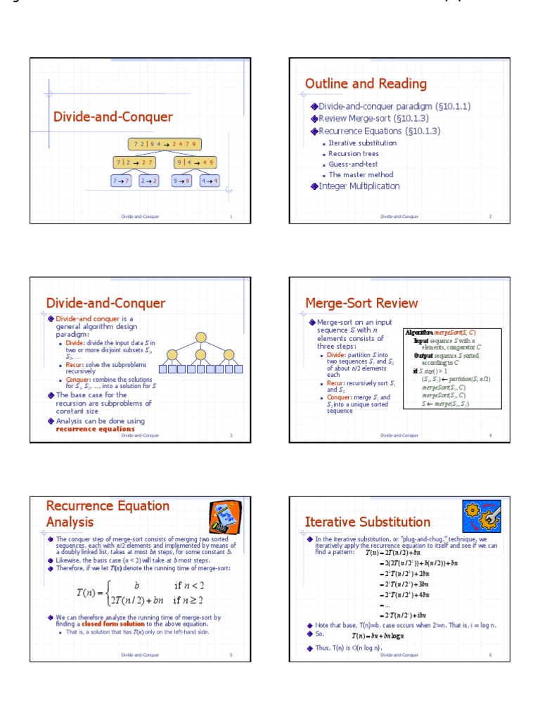 Divide and Conquer | PDF | Discrete Mathematics | Mathematical Objects