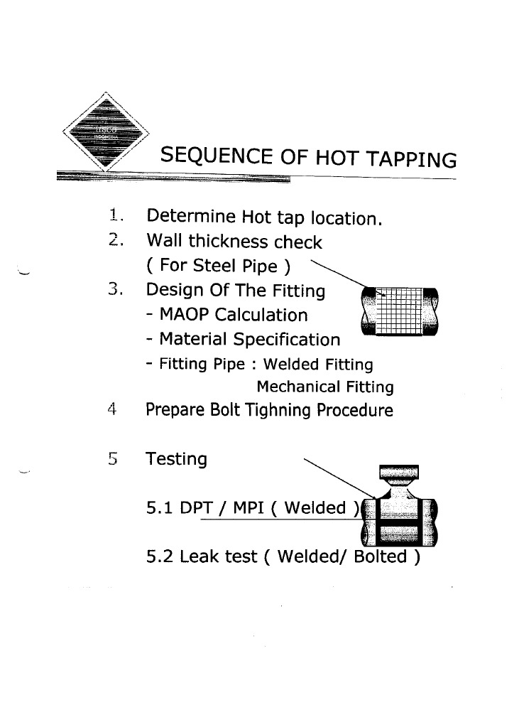 Hot Tapping Sequence | PDF