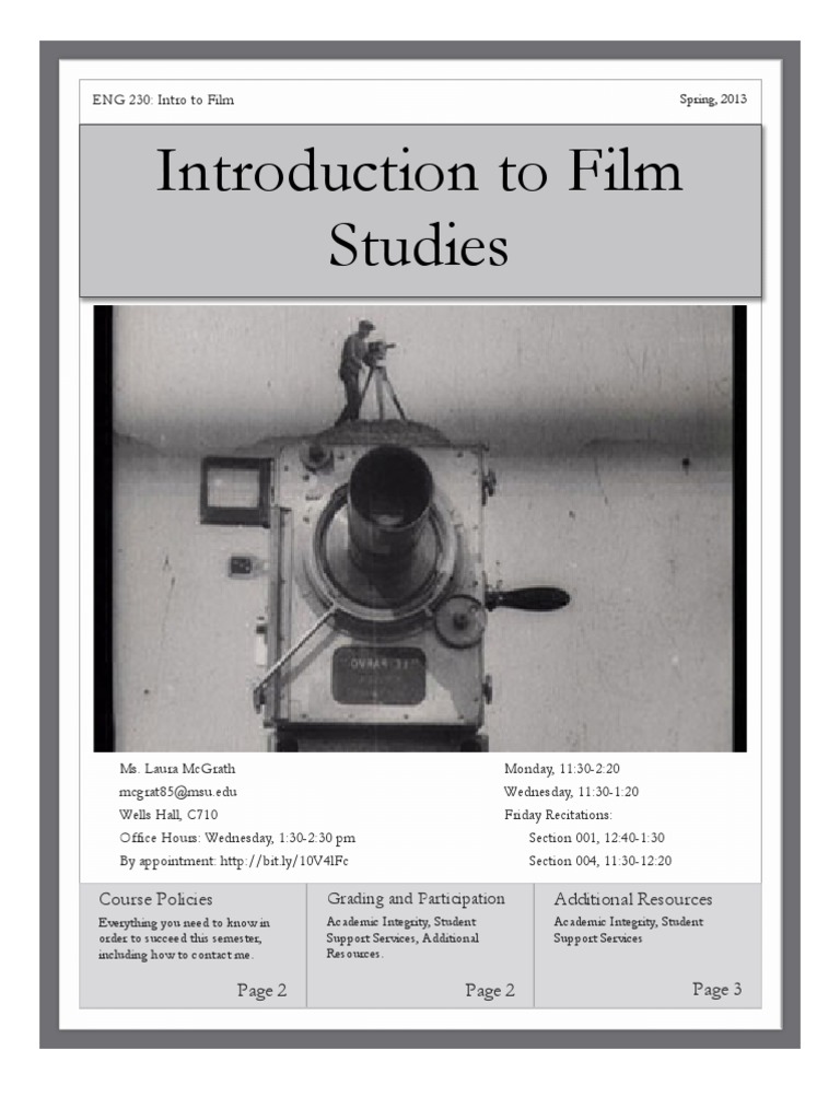Intro To Film Syllabus | Download Free PDF | Plagiarism | Citation