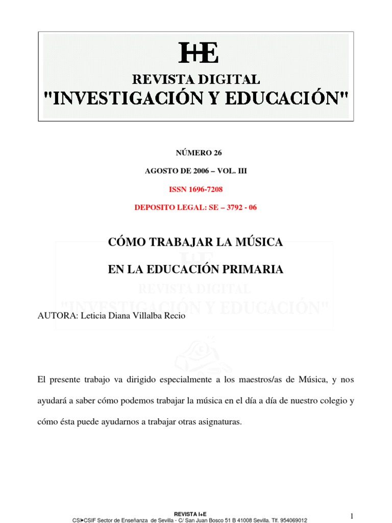 Música en Educación Primaria: Guía Práctica | PDF