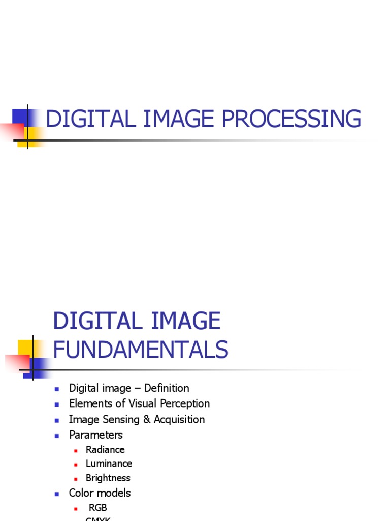 DIP Overview | PDF | Data Compression | Filter (Signal Processing)