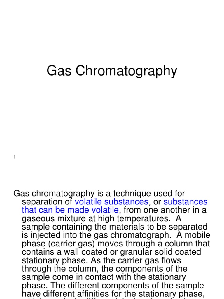 Gas Chromatography.ppt | Chromatography | Gas Chromatography