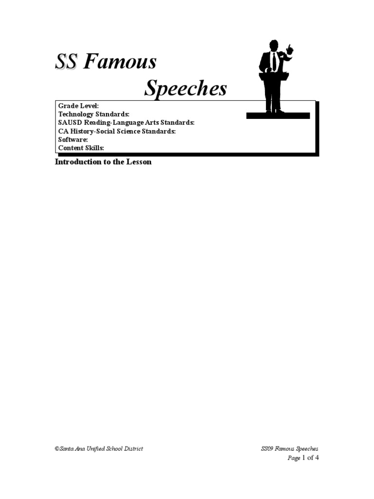 Famous Speeches | PDF
