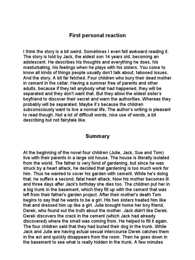 First Personal Reaction | PDF