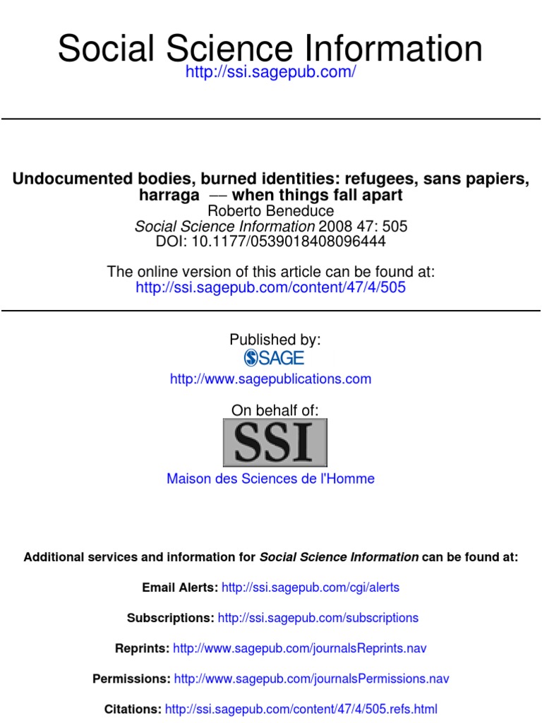 Social Science Information | PDF | Illegal Immigration | Immigration