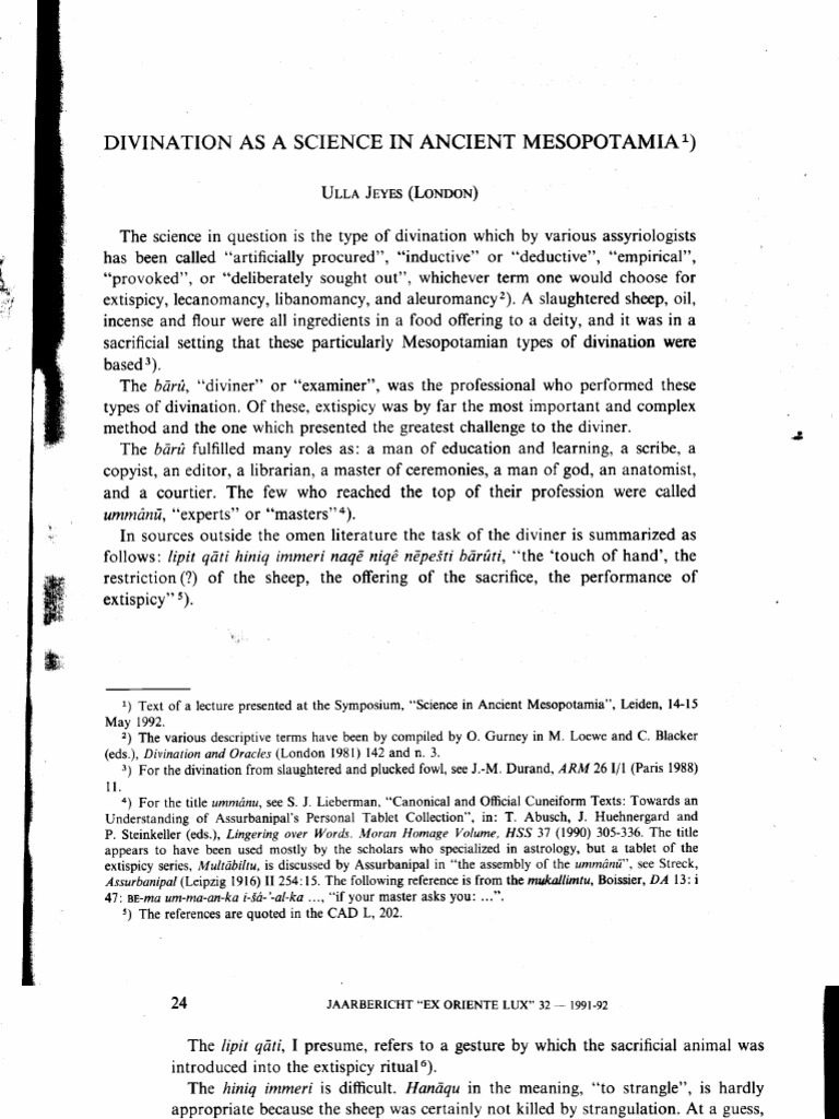 Divination | PDF | Divination | Mesopotamia