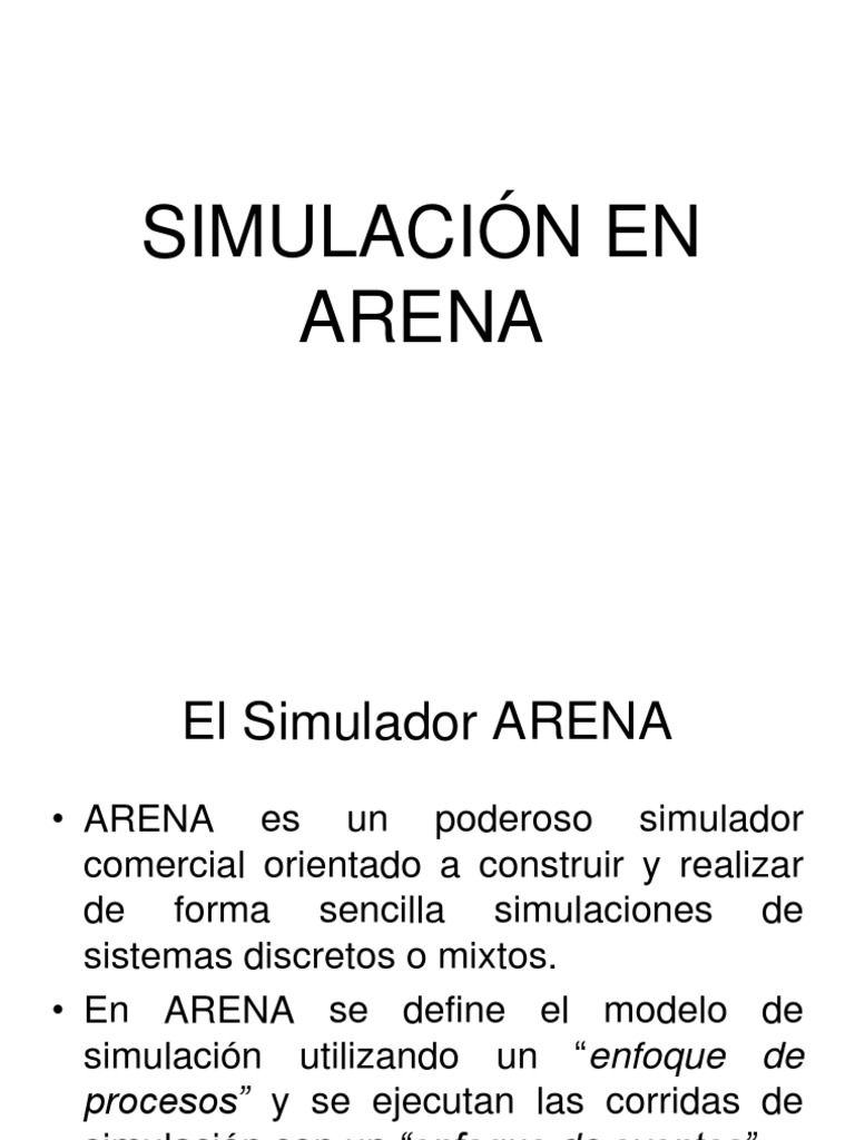 Simulacion Arena | PDF | Simulación | Software