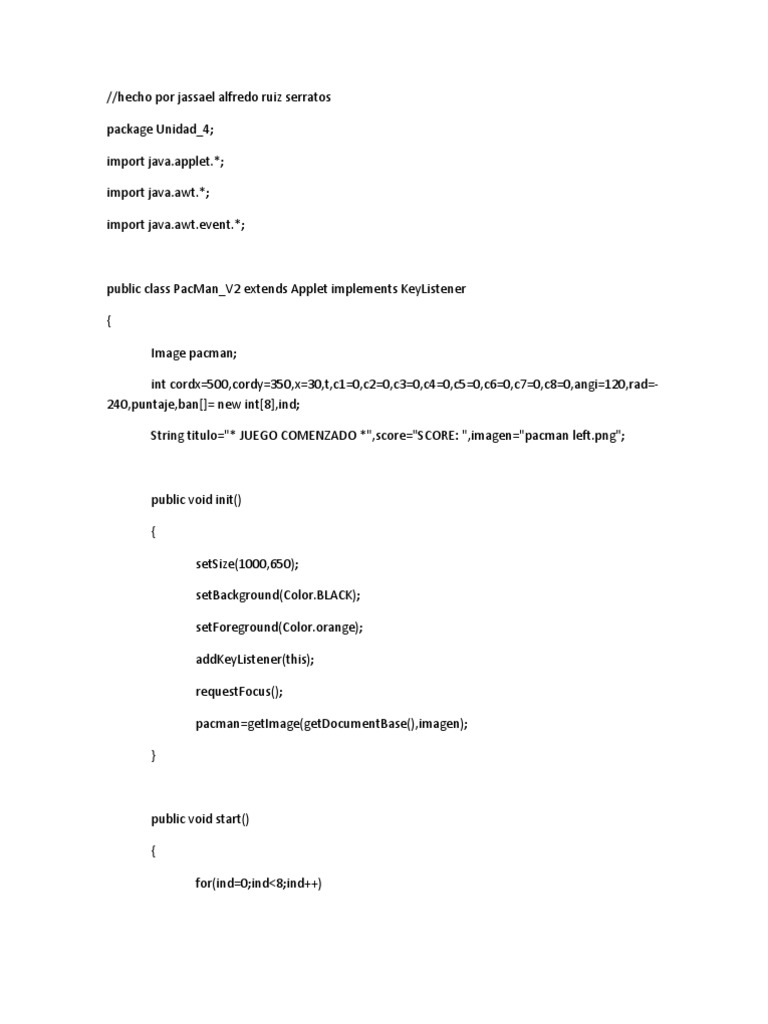 Juego de Pacman en Java | PDF | Plataforma Java | Solicitudes de ...
