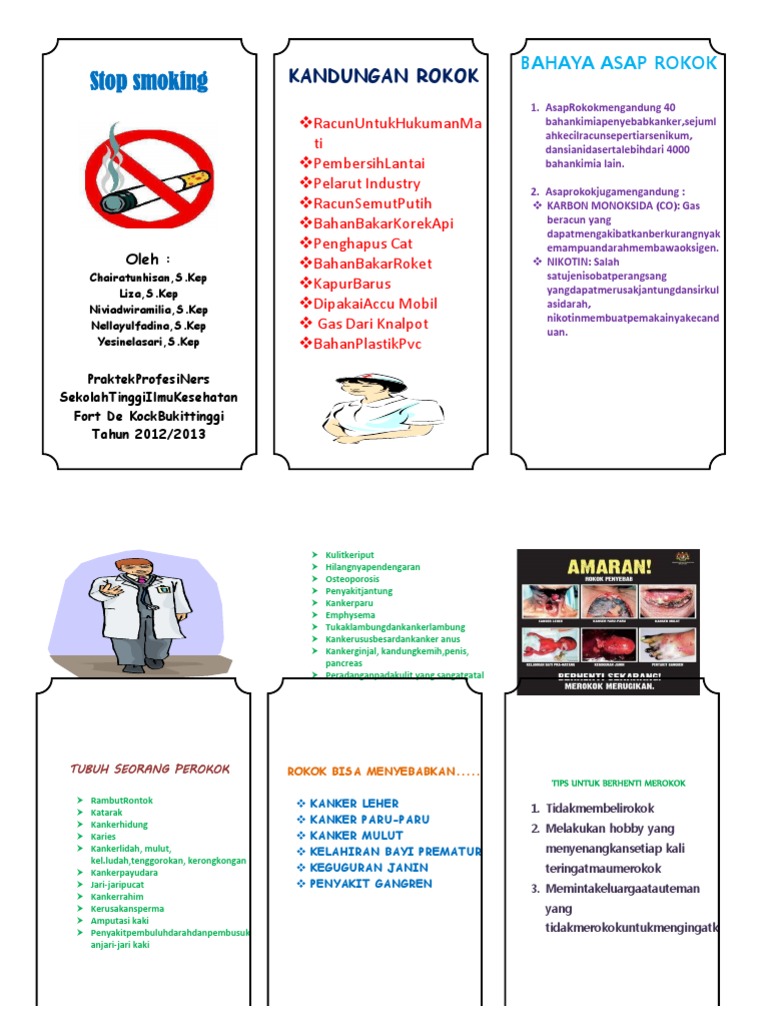 Leaflet Rokok | PDF | Kesehatan Holistik